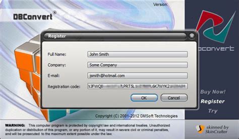 Registration Of Dbconvert Software Dbconvert