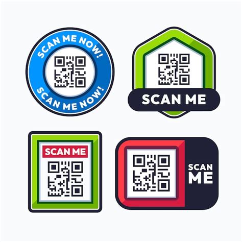 Premium Vector Flat Design Scan Me Stamp Collection