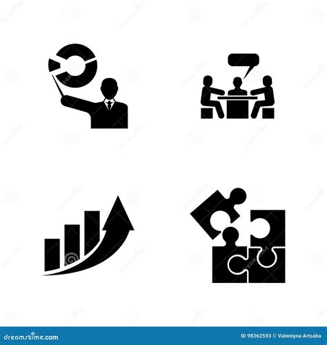 Speech Analytics Simple Related Vector Icons Stock Vector Illustration Of Office Black 98362593