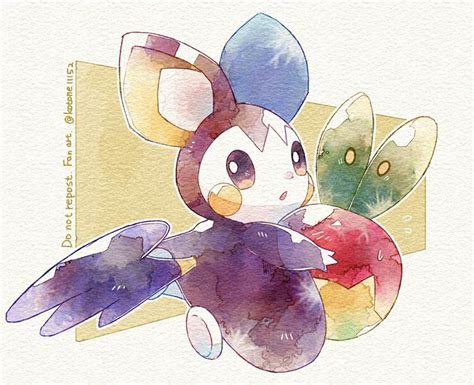 エモンガとカジッチュ P站画师kotone的电飞鼠插画图片 Bobopic