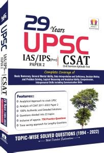 Years UPSC IAS IPS Prelims CSAT Topic Wise Solved Papers And Practice