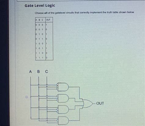 solved gate level logic choose all of the gatelevel circuits