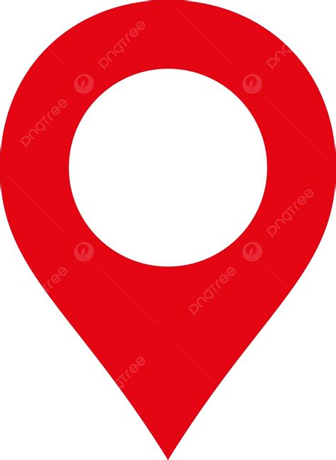Map Marker Flat Red Color Icon Ui Position Placement Vector Ui