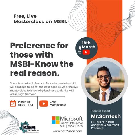 Ksrs Datavizon On Linkedin Livemasterclass Webinar Msbi Dataanalytics