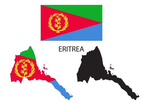 Eritrea Flag And Map Illustration Vector 21822847 Vector Art At Vecteezy