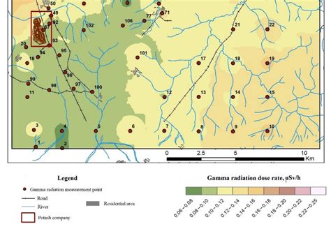 Map Of The Gamma Background Of The Study Area Download Scientific Map Of The Gamma Background Of The Study Area Download Scientific