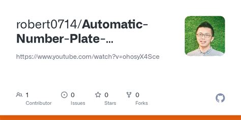 Github Robert0714automatic Number Plate Recognitionocr In Python