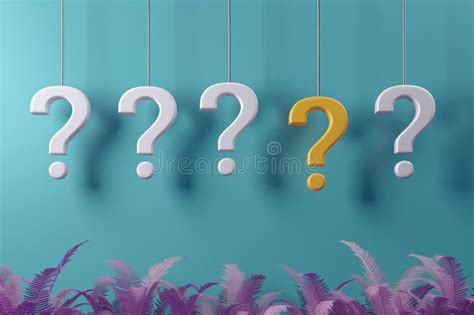 Question Marks Hanging On Gradient Background Seeking Answers Concept Stock Illustration