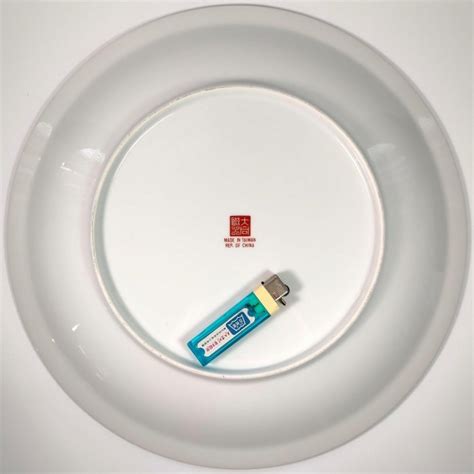 《nate》台灣懷舊早期【大同磁器 珊瑚紅 福壽無疆】14吋365公分陶瓷大圓盤~牲禮盤四角印紅方印四方印 Yahoo奇摩拍賣