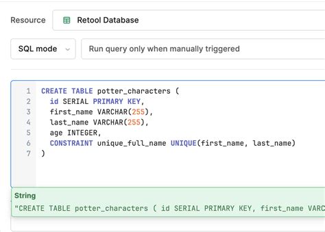 How To Create A Unique Constraint On Multiple Fields In The Retool Database Queries And