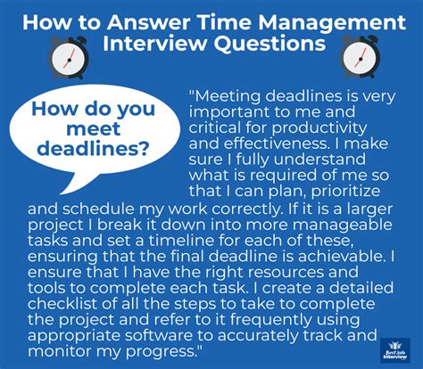Good Time Management Interview Questions Artofit