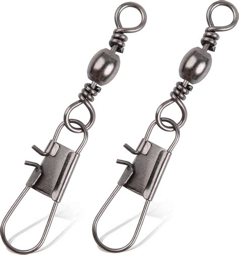 Fishing Barrel Swivel With Safty Snap 120pcs Snap Swivels Fishing