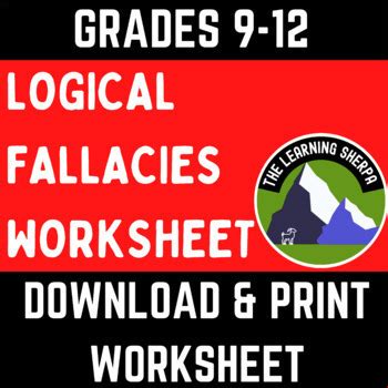 Logical Fallacies Worksheet Made By Teachers