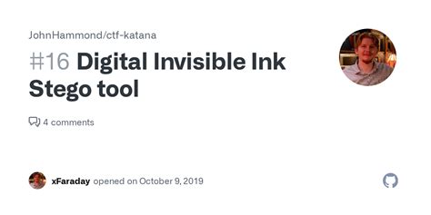 digital invisible ink stego tool · issue 16 · johnhammond ctf katana · github