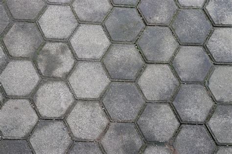 Premium Photo Paving Texture Hexagonal Tiles
