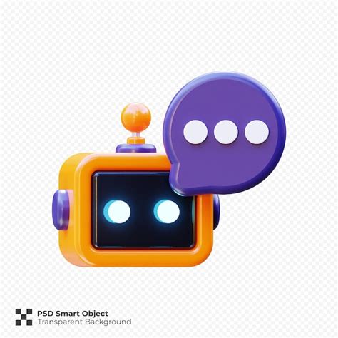 Premium Psd Artificial Intelligence Chat Bot Icon 3d Render Illustration Isolated Premium Psd