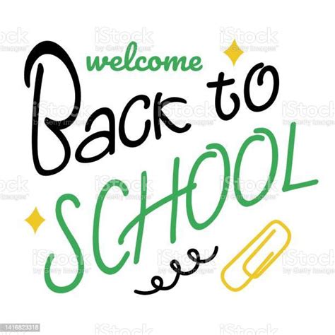 학교 배너에 다시 오신 것을 환영합니다 낙서 스타일의 벡터 일러스트레이션 학교 포스터 티셔츠 디자인 문구류 장식 0명에 대한 스톡 벡터 아트 및 기타 이미지 Istock