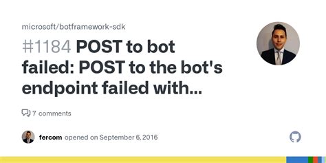 post to bot failed post to the bot s endpoint failed with status 409 · issue 1184