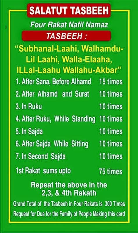 Salat Al Tasbeeh Padhne Ka Tarika Sunni Hanfi Organization