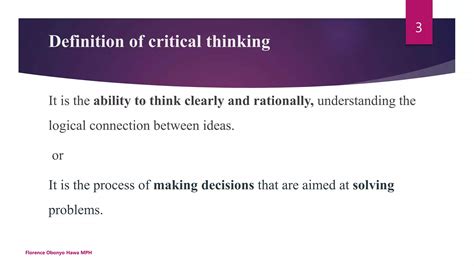 Develop Critical Thinking Skills Pptx