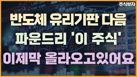 주식 반도체 유리기판 다음 파운드리 이 주식 이제막 올라오고 있어요 가온칩스목표가 가온 에이디테크놀로지 제주반도체