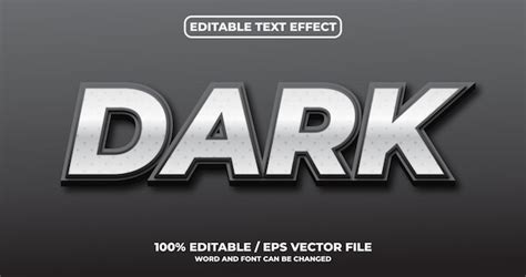 Premium Vector Dark Editable Text Effect