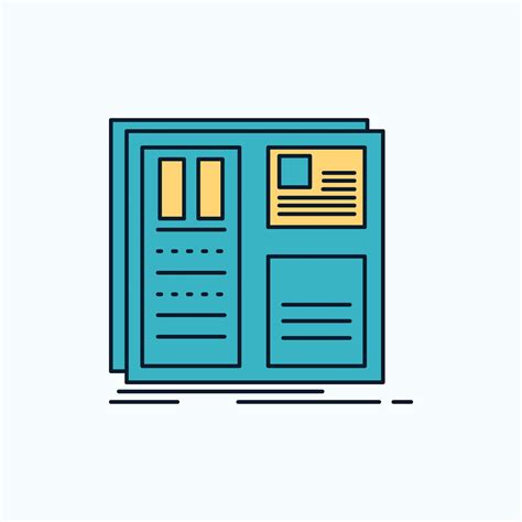 Design Grid Interface Layout Ui Flat Icon Green And Yellow Sign