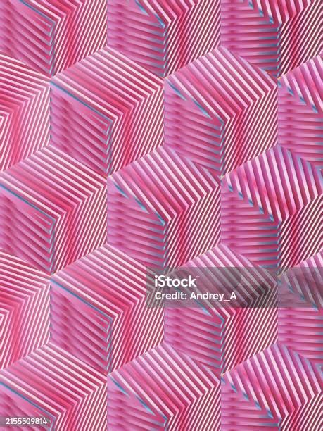 줄무늬 질감이 있는 큐브 패턴의 등각 투영 추상 배경입니다 3d 렌더링 디지털 일러스트레이션 0명에 대한 스톡 사진 및 기타 이미지 Istock