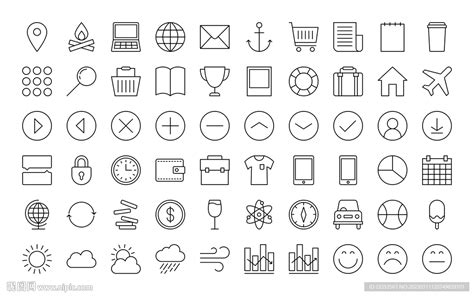 设置图标线性icon设计图 其他图标 标志图标 设计图库 昵图网