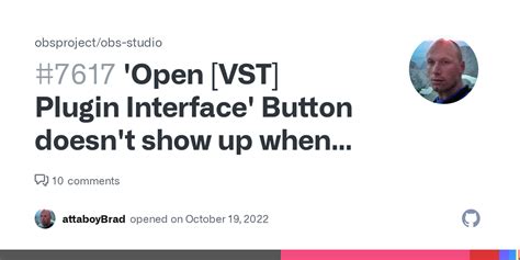 open [vst] plugin interface button doesn t show up when obs is installed under applications