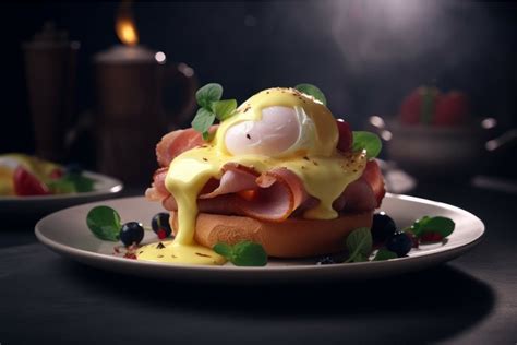 Egg Benedict Plate Generate Ai