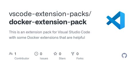 Github Vscode Extension Packsdocker Extension Pack This Is An Extension Pack For Visual