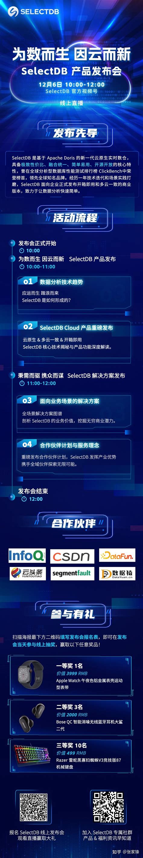 年末最重磅震撼数据圈SelectDB 首次产品发布会等你来约 知乎