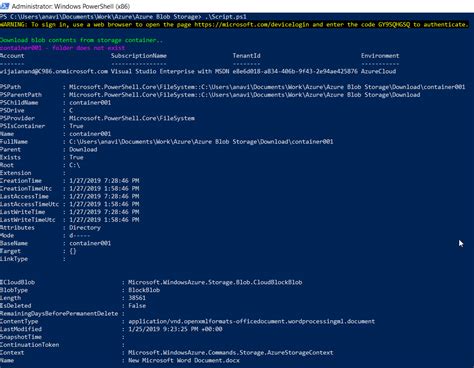 azure storage emulator blob container themessapje