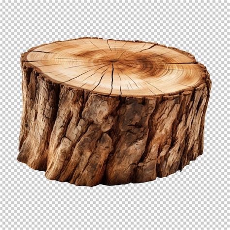 Premium PSD Tree Stump Isolated On Transparent Background PNG Available