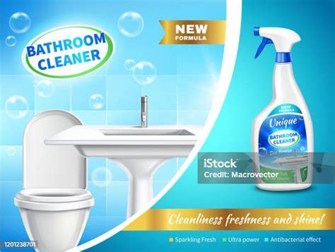 욕실 청소기 광고 구성 3차원 형태에 대한 스톡 벡터 아트 및 기타 이미지 3차원 형태 광고 닫은 Istock