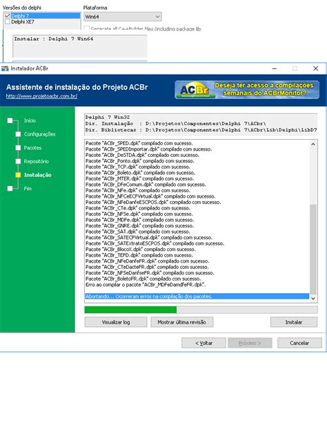 erro ao instalar acbr no delphi 10 seattle dúvidas gerais sobre o