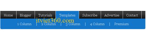 Tạo Menu Jquery Horizontal Trỏ Xuống Ngang Cho Web Blog
