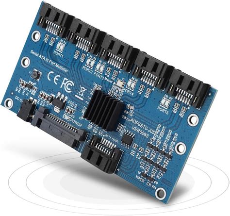 Ashata Sata3 0 1 To 5 Hard Disks Multiplier Adapter Converter Motherboard 6gbps Interface Riser