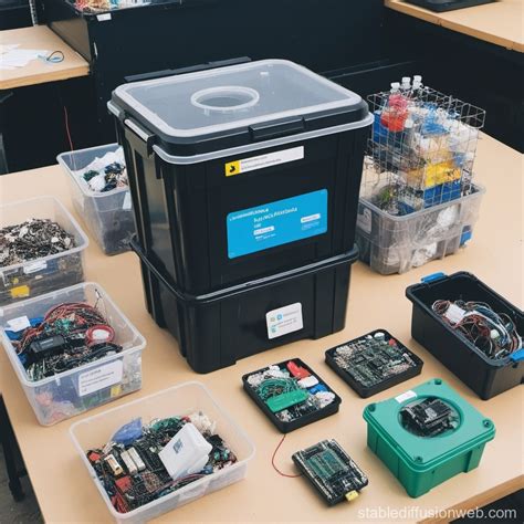 Microbit Controlled AI Waste Sorting Solution Stable Diffusion Online