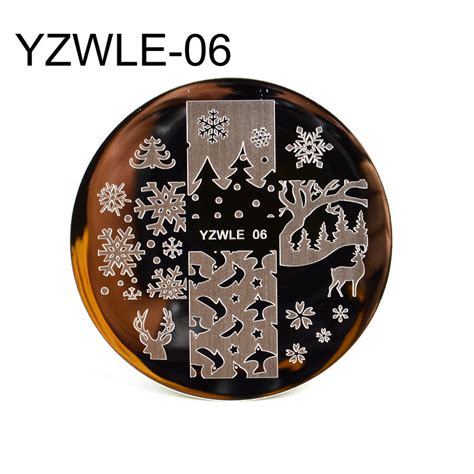 Badu Bg Шаблон за отпечатване на изкуство за нокти лак за нокти правоъгълник кръгли