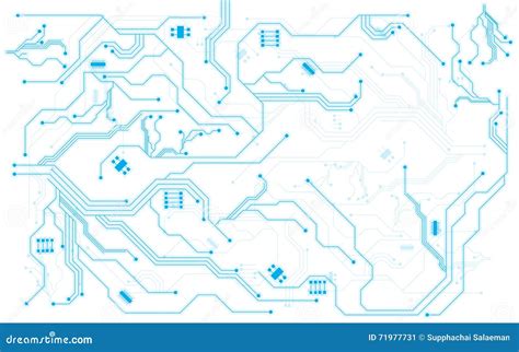 Circuit Design Line Icons Collection Electronics Compnts Schematics Breadboard Pcb