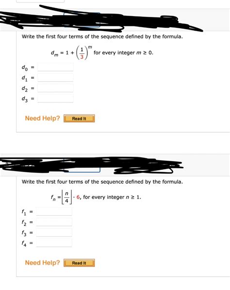 Solved Write The First Four Terms Of The Sequence Defined By Chegg