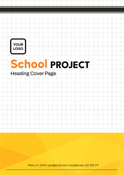 School Project Heading Cover Page Template Edit Online And Download Example