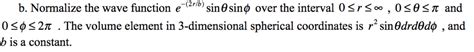 Solved Physical Chemistry Problem In Normalizing