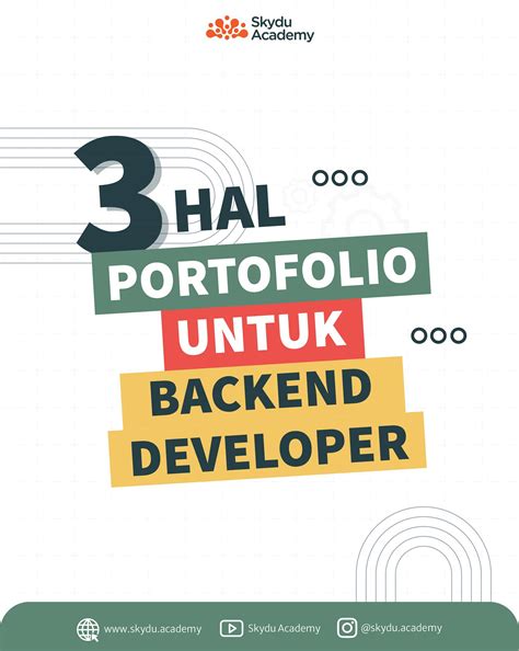 Skydu Academy 3 Ide Portofolio Untuk Backend Developer