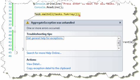 Tasks That Throw Exceptions The Blog Of Colin Mackay