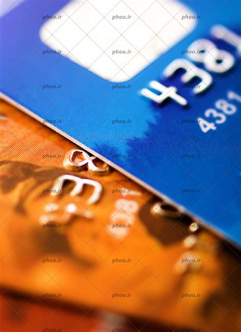 عکس با کیفیت کارت های اعتباری آبی و قهوه ای عکس با کیفیت و تصاویر