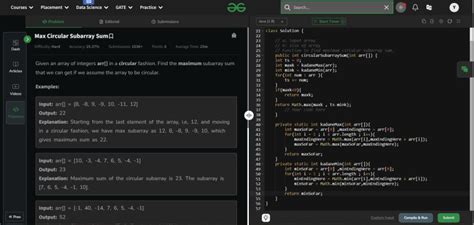 Dsa Geeksforgeeks Gfg160 Geekstreak2025 Circularsubarray Yash Goel