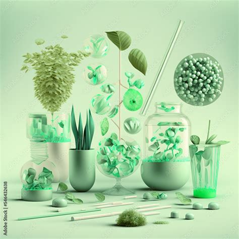 Bioplastic And Biodegradable Plastic Green Plastics Made With Renewable Raw Materials Biomass
